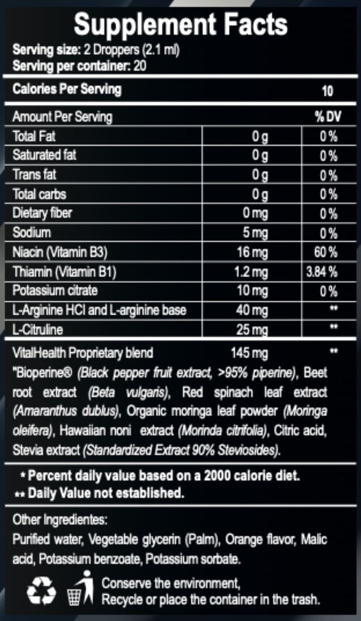 V-Nitro: Suplemento Nitric Oxide con Arginina y Beetroot – Vital Health ...